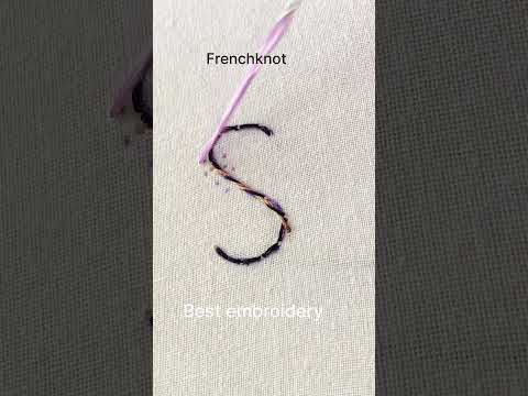 Floral monogram letter S/how to stitch letter S