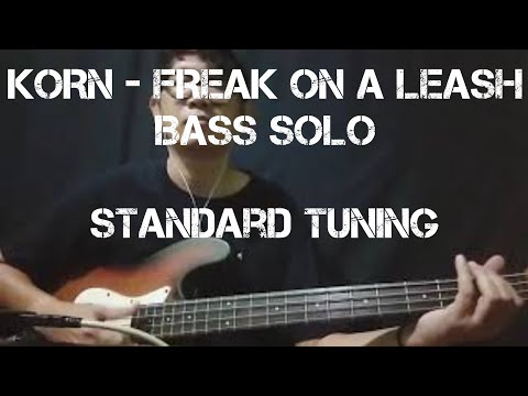 KORN FREAK ON A LEASH Bass Solo Part (standard tuning E)