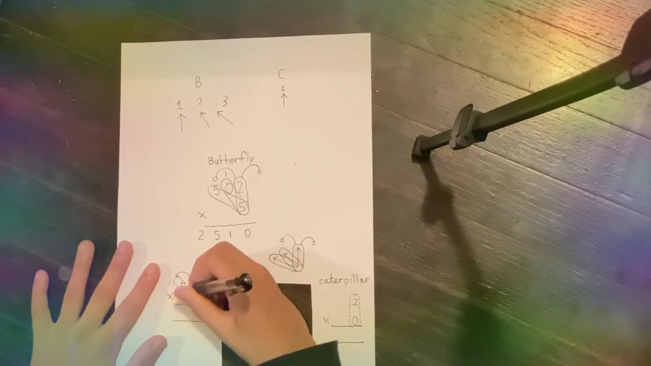 Butterfly & caterpillar method in math! *multiplication* (EASY)
