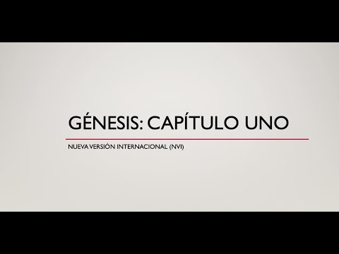 Reading the Bible in English and Spanish: Genesis 1 (NIV/NVI)