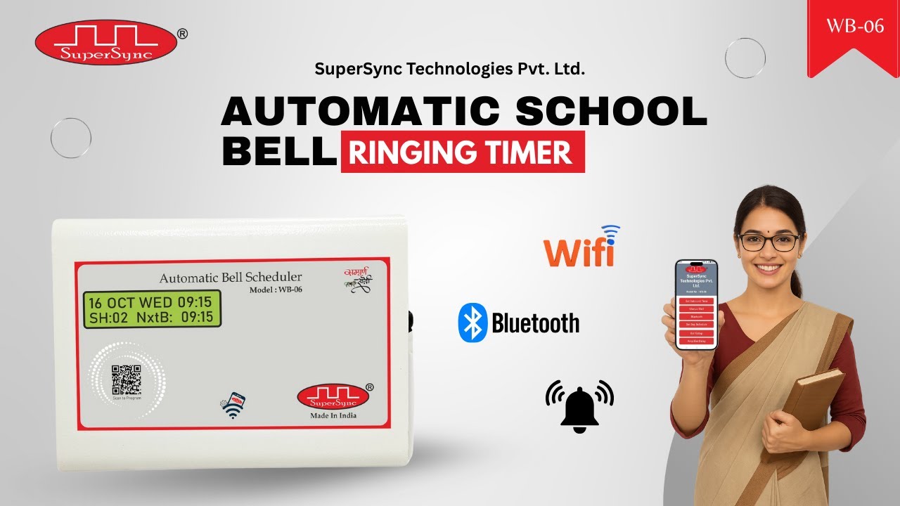 Automatic School Bell Timer WB-06 – Full Demo & Setup Guide | Wi-Fi Programmable via Mobile/Laptop