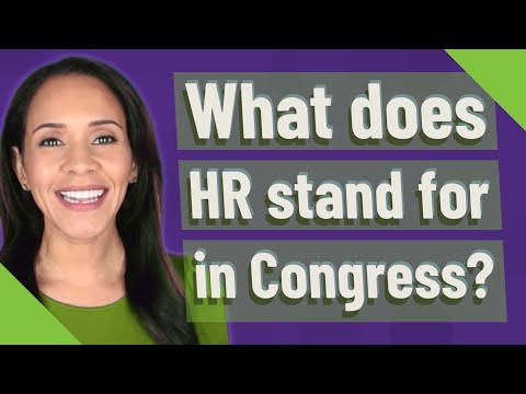 What does HR stand for in Congress?