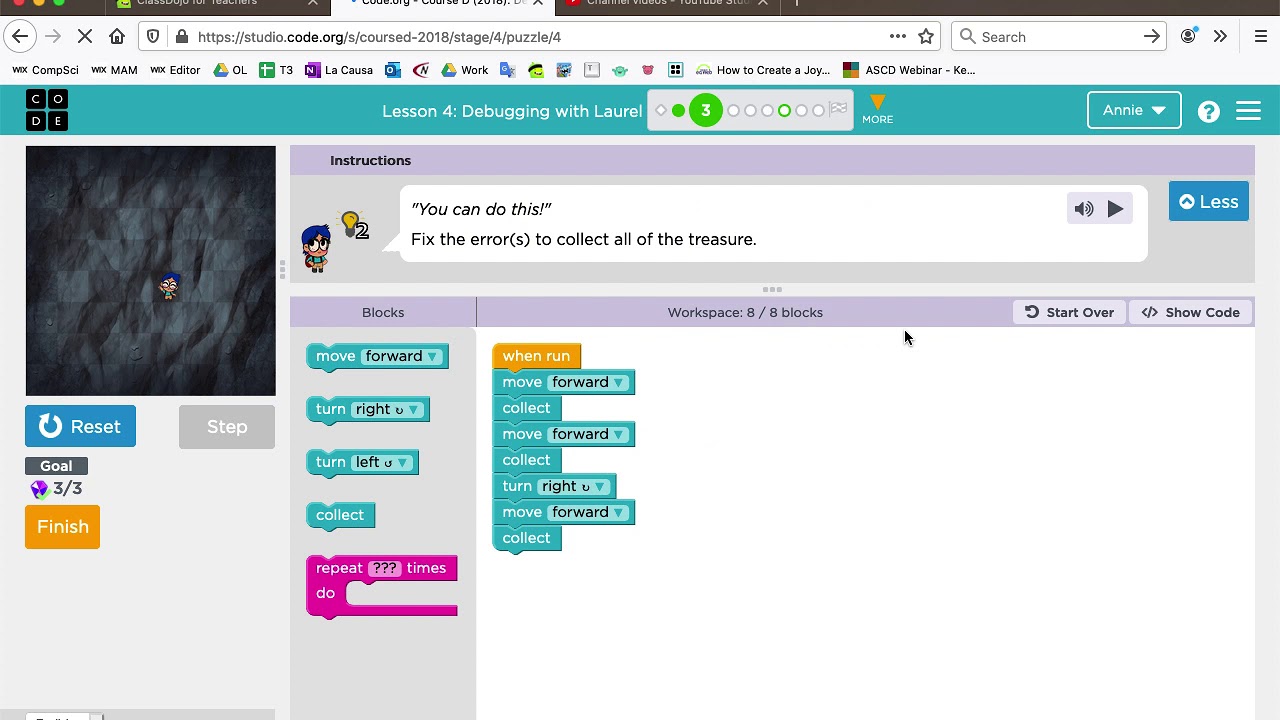 3rd grade Lesson 4: Debugging with Laurel