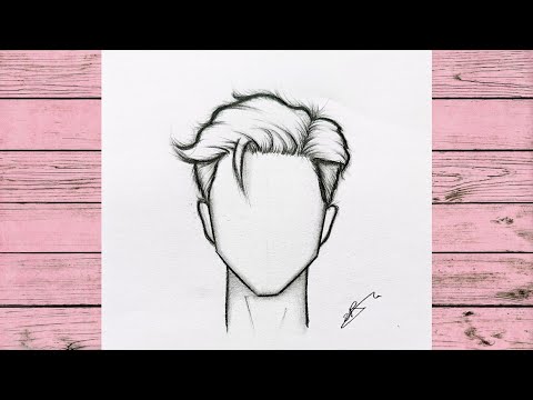 Easy to draw | hairstyle drawing boy | anime hair tutorial | pencil sketch drawing