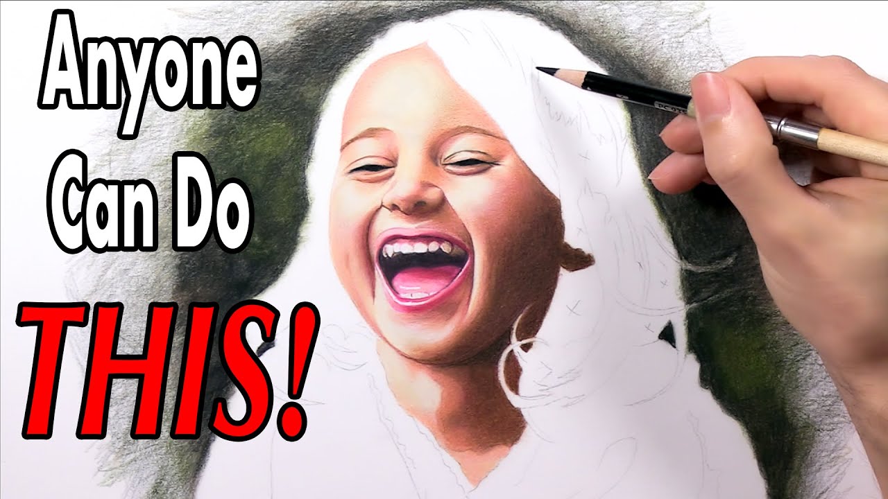 Colored Pencil Portrait // Art Club Project