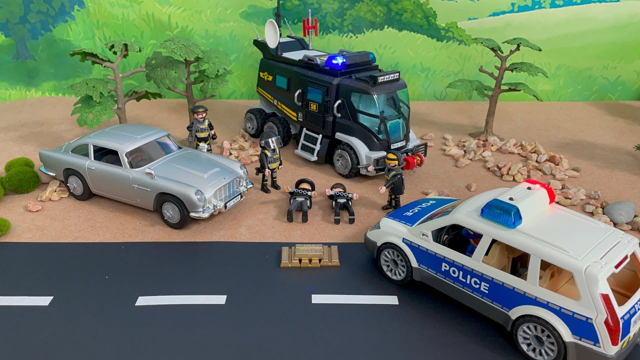 Action Toys | Police Special Unit Arresting Gold Thief | Playmobil Vehicles