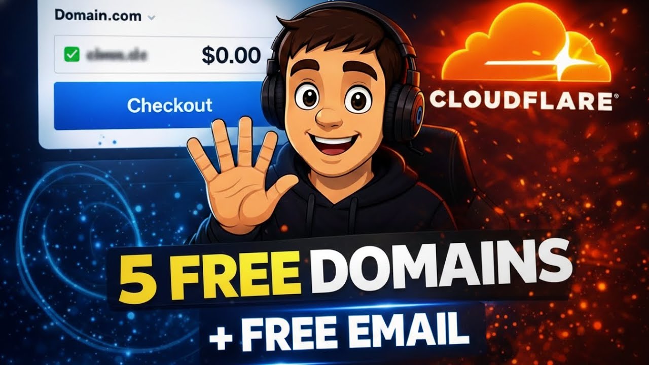 Don't Pay for Domains! Get 5 Domains + Professional Email for $0