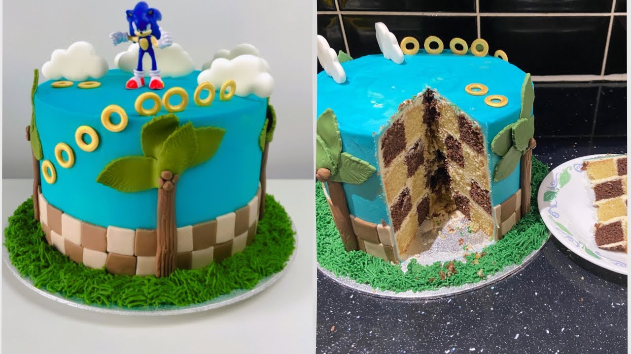 Super Easy Sonic The Hedgehog Cake Design