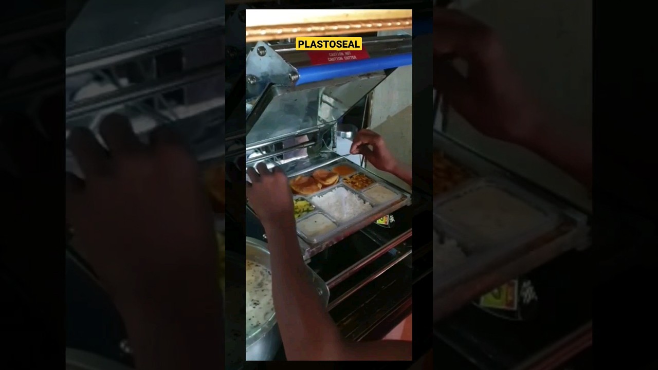 Meal tray sealing machine | Thali packing machine | Food tray packaging for delivery