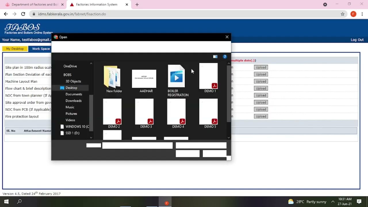 New Permit application | Video Tutorial | FABOS (Factories and Boilers Online System) |