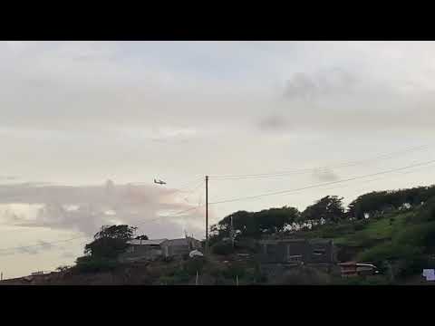 Grenadines Air Alliance evening landing at Union Island Airport