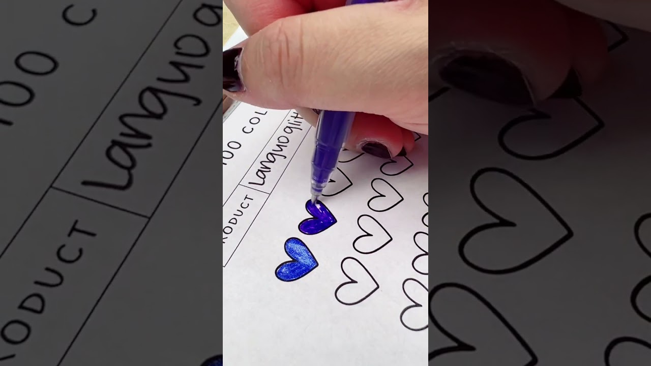 Glitter gel pen swatches #gelpens