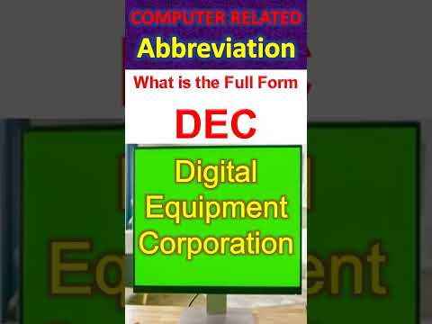 What Is The Full Form Of DEC (Digital Equipment Corporation) #mcqshorts #shortsgk #computermcq