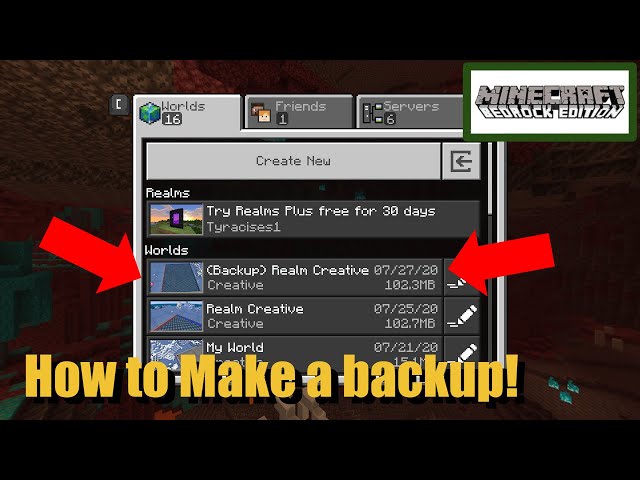 How to back up worlds in Minecraft Bedrock and Java Edition