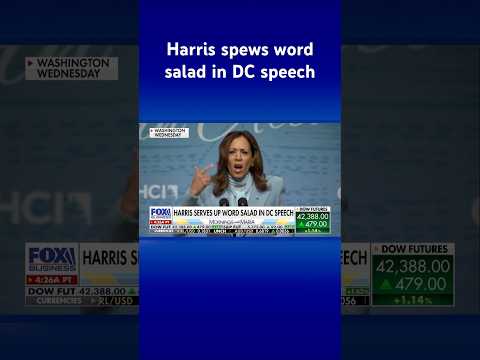 Harris links inflation to ‘children of the community’ in word salad speech #shorts