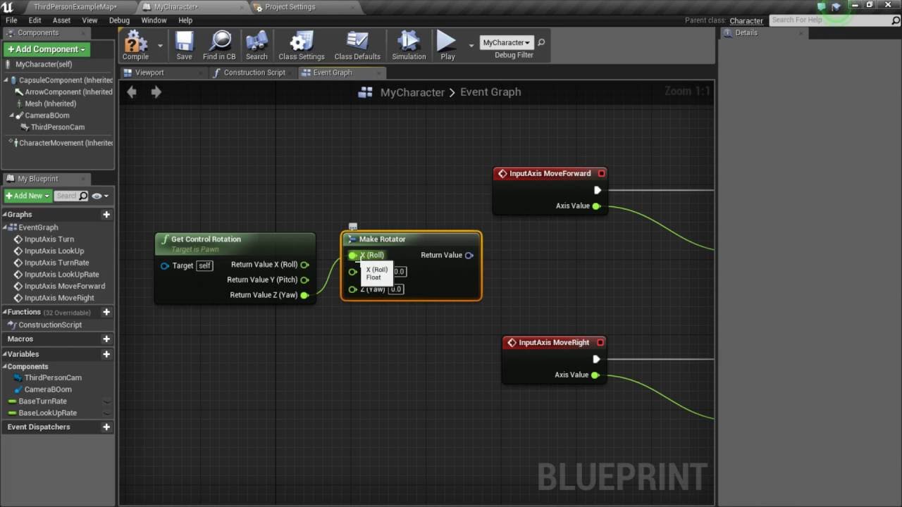 Unreal Engine 4 - Adding Basic Movement (With controller support)