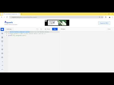How to run simple python program in online compiler