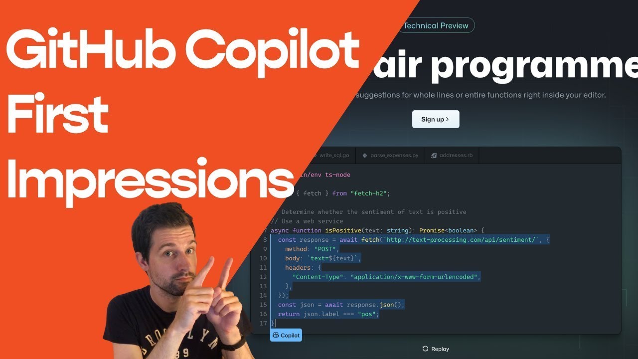First impressions of the GitHub Copilot technical preview! 🤖