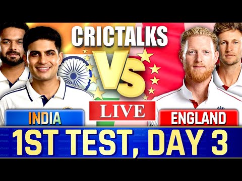 đ´ Live: IND vs ENG, 1st Test, Day 3, Cricket Live Match Stream Online, India vs England live
