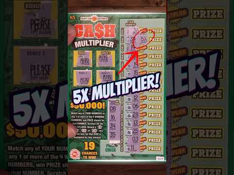 Big WIN on a Scratch Off Ticket from the MD Lottery | 5x Multiplier!