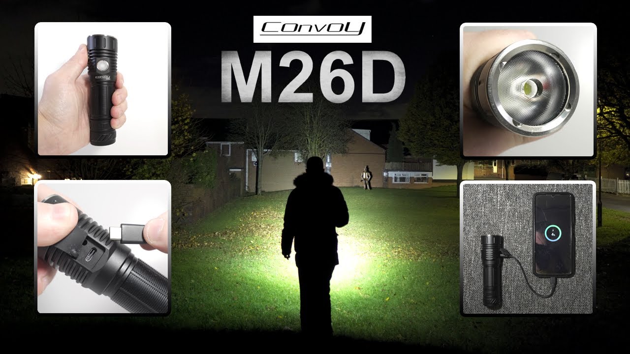 [Review] Convoy M26D 26650/26800 4000 lumens XHP70.3 flashlight - 26650 ...