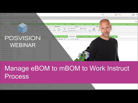 Manage eBOM to mBOM to Work Instruct Process