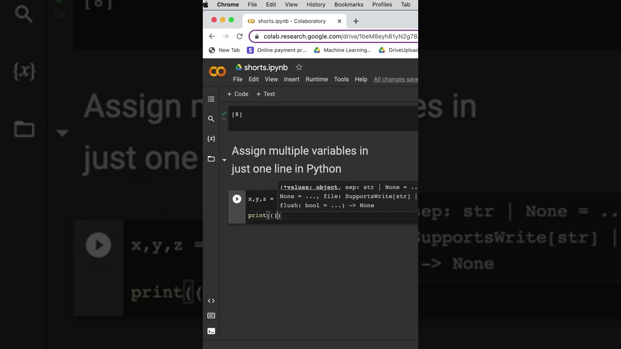 assign multiple variables in a single line of code in Python | Codersarts