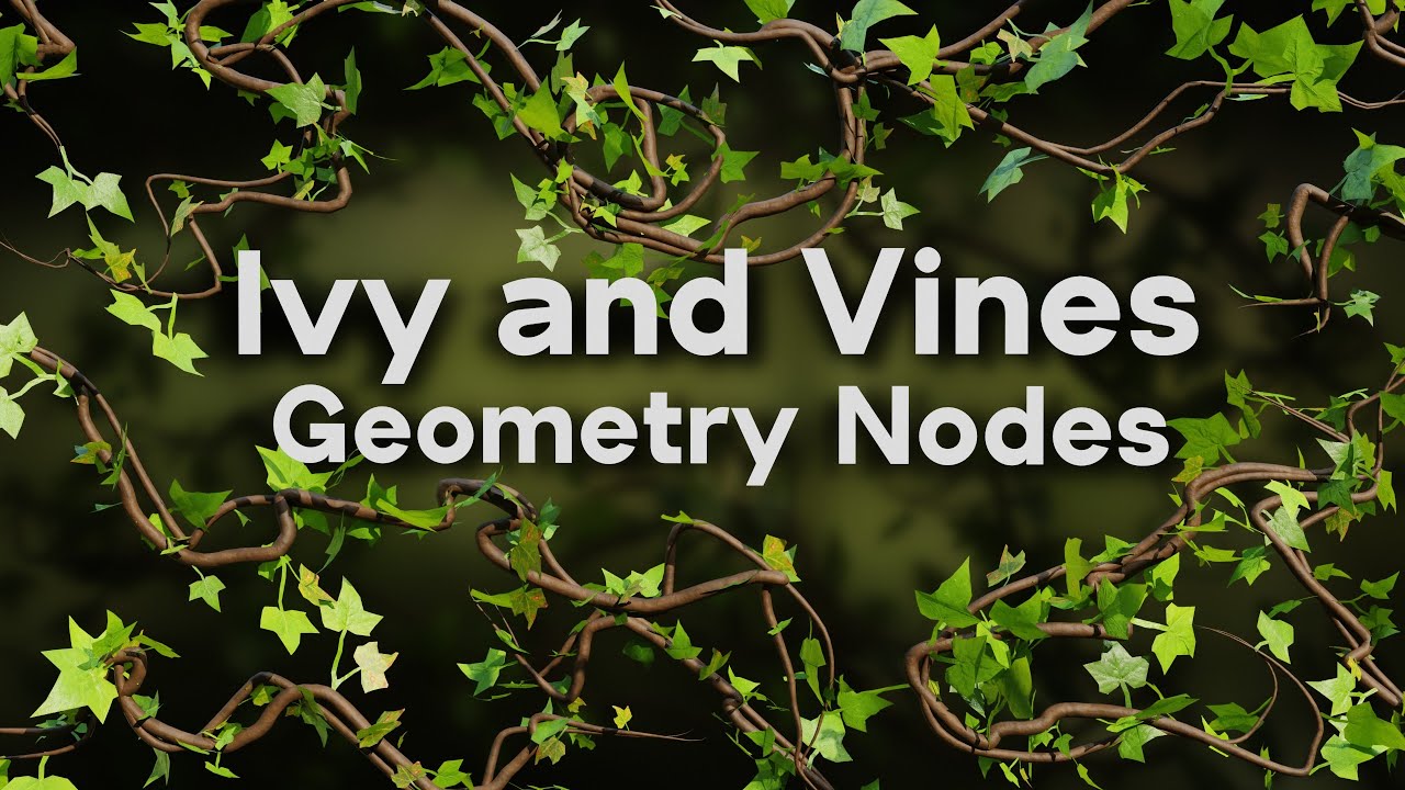 Vines and Ivy 🌿 Geometry Nodes (Blender Tutorial)
