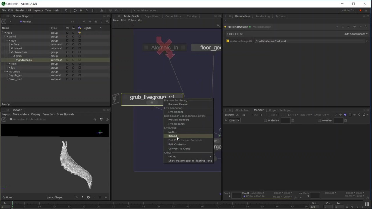 Working in Katana - Live Groups overview