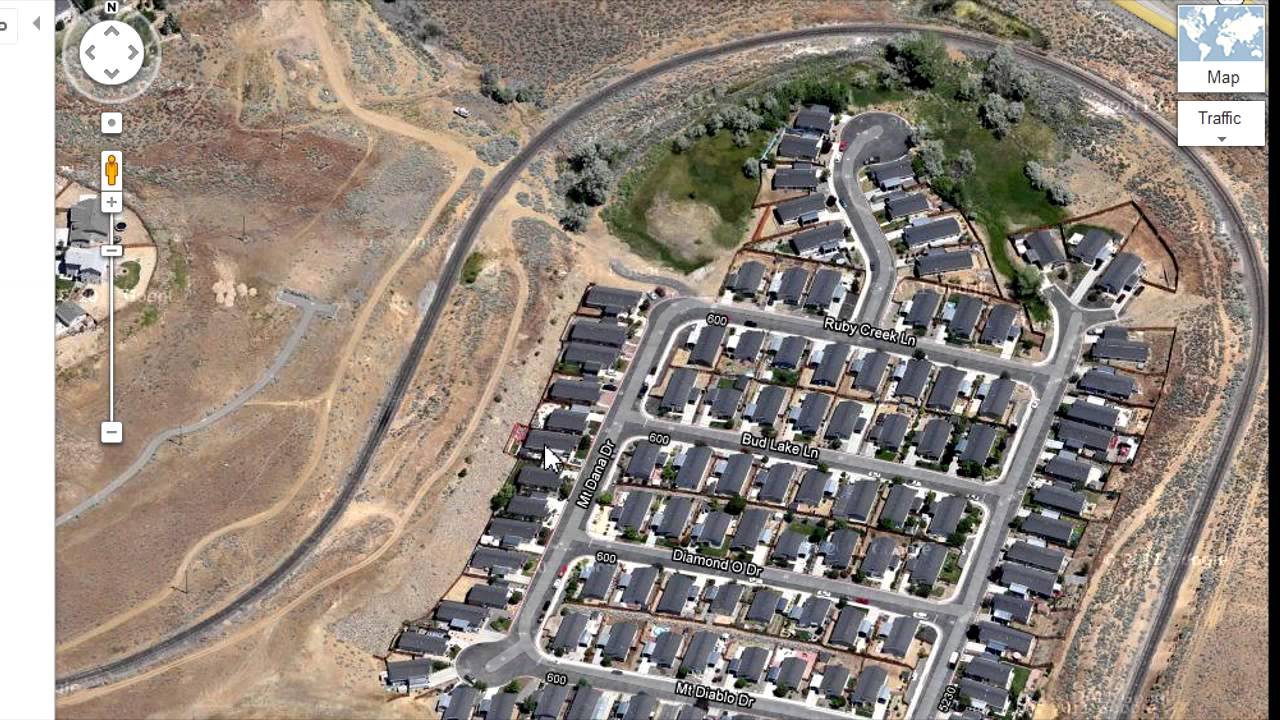 Using Google Maps to explore railroad track routes