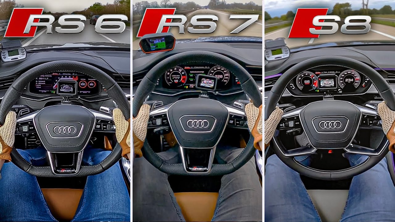 2021 Audi RS6 vs. RS7 vs. S8: Autobahn Acceleration Battle Has ...