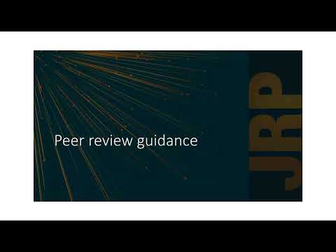 Peer Review Guidance Video for JRP Reviewers