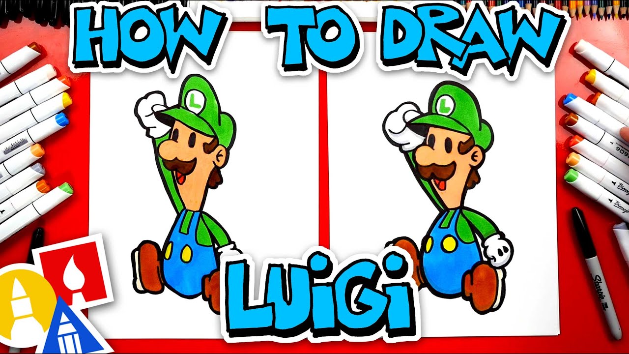 How To Draw Paper Luigi From Mario Bros