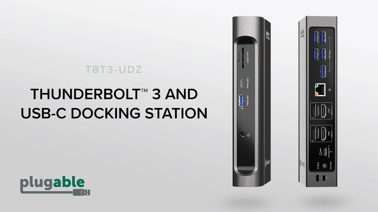 Plugable Thunderbolt™ 3 and USB-C Dual Display Dock with 96W Host Char – Plugable Technologies