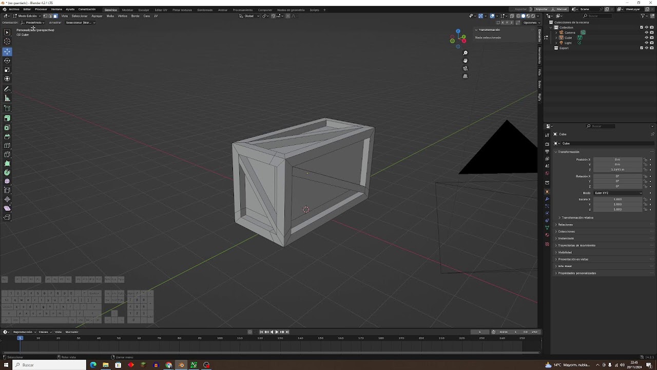 Blender: modelar una caja