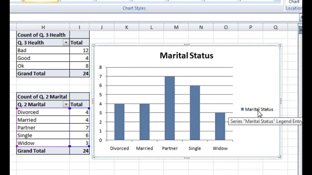 Drawing bar charts (Windows Excel)