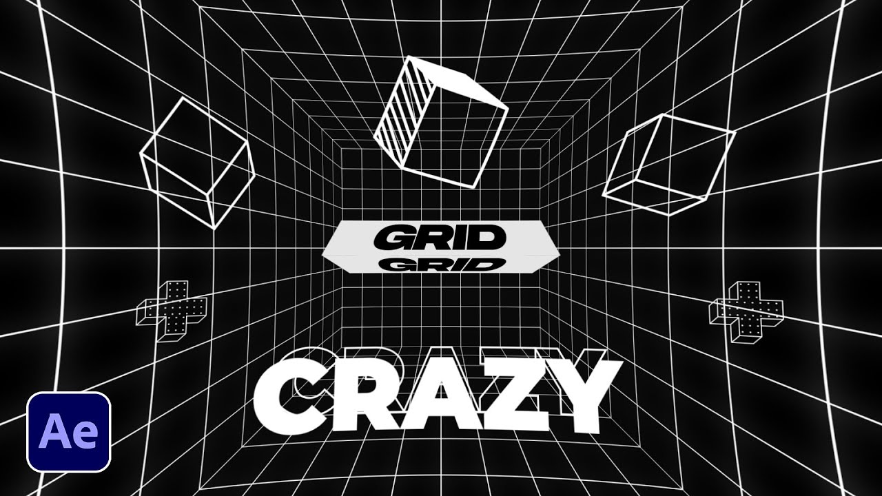 5 Crazy Kinetic Grid Tunnel Motion Graphic Loops in After Effects