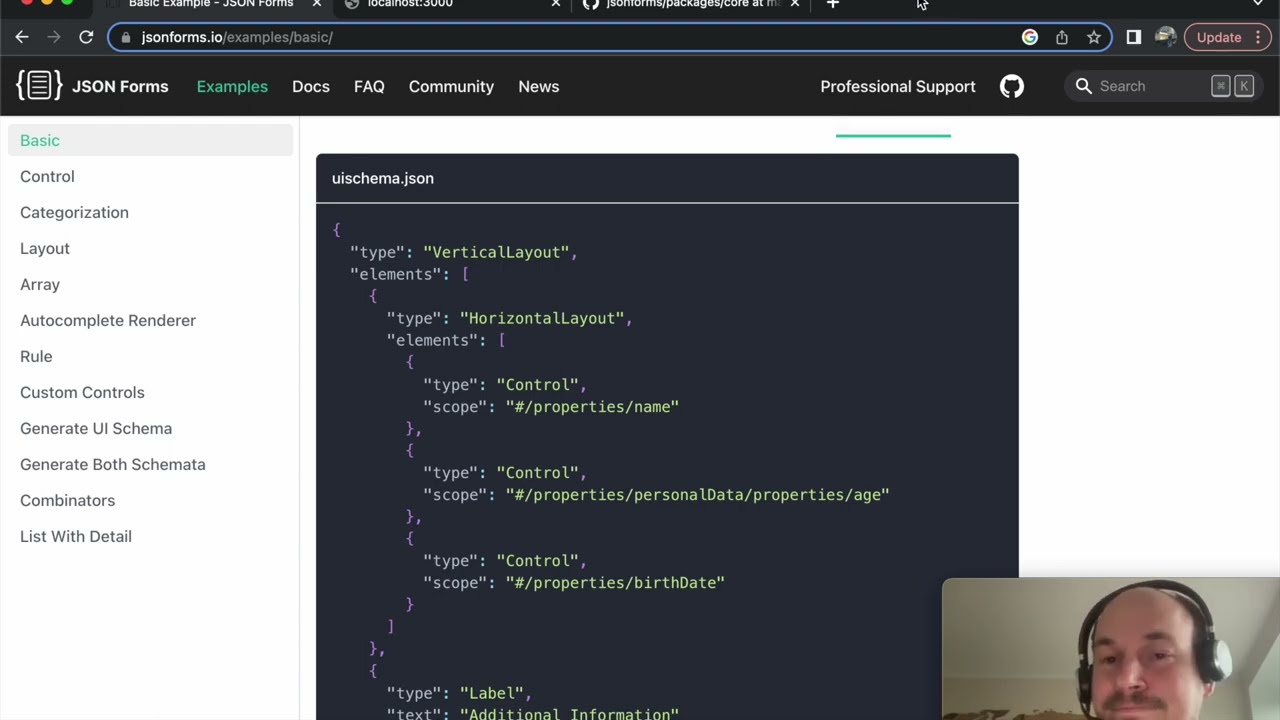 Json Forms on BE - rant