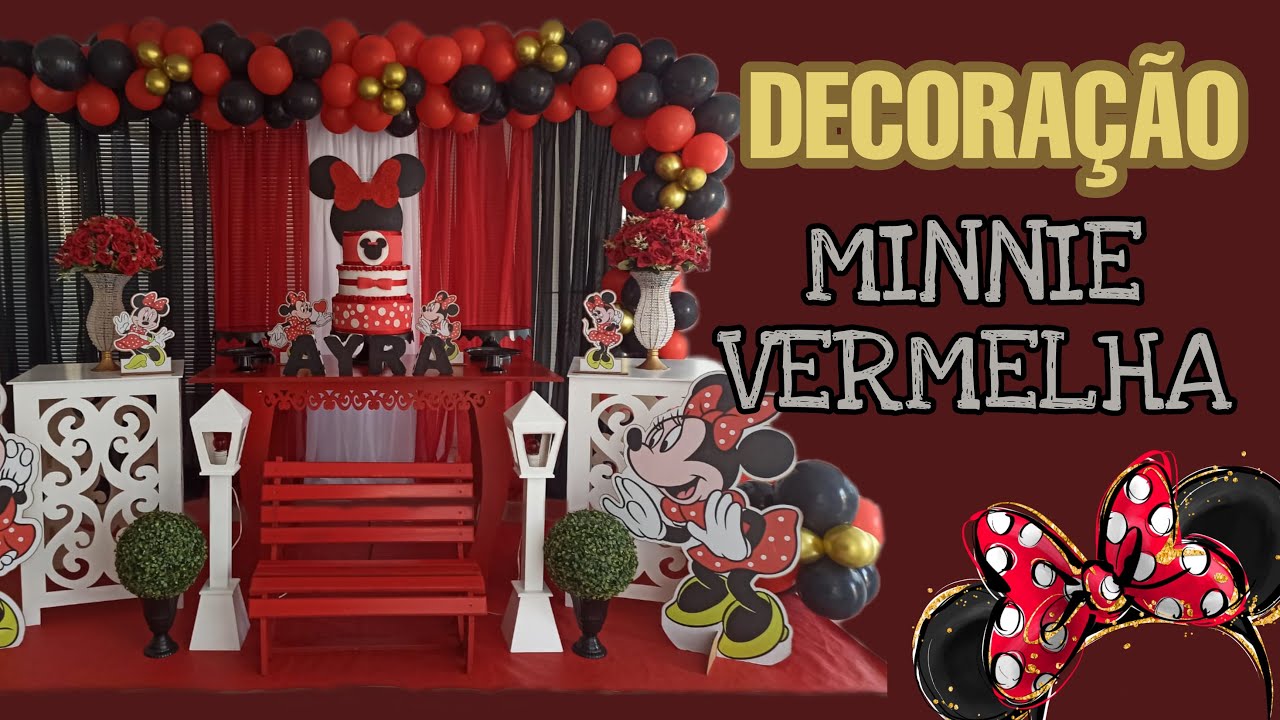 Decoração Minnie Vermelha- Amanda Festas - Betim MG