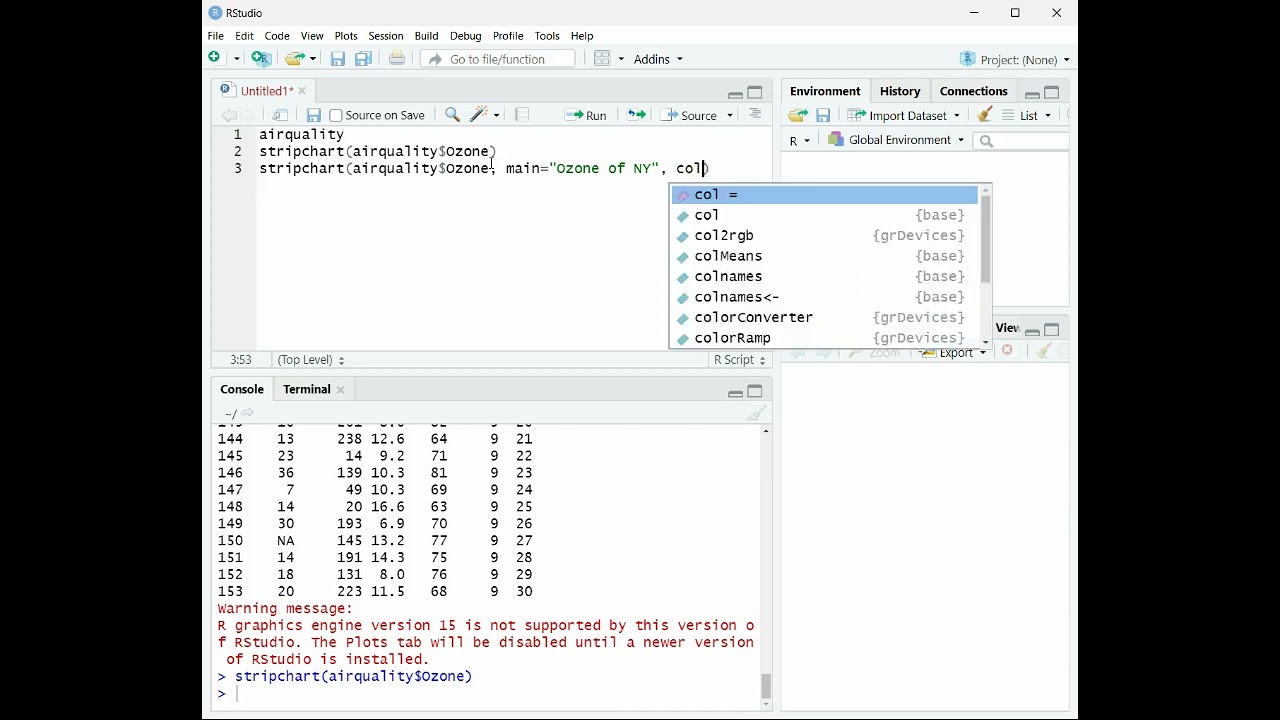 Simple demo on how to create Stripchart in R