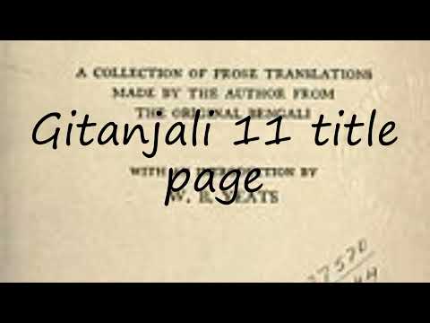 How to pronounce Gitanjali 11 title page in English?