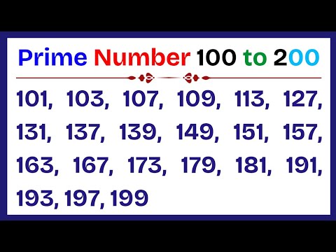 Prime Numbers Between 100 to 200/Prime Numbers 100 to 200/100 to 200 prime Numbers #1to200prime