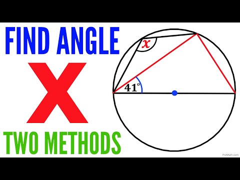 Find Angle X in this Circle | Two Easy Methods