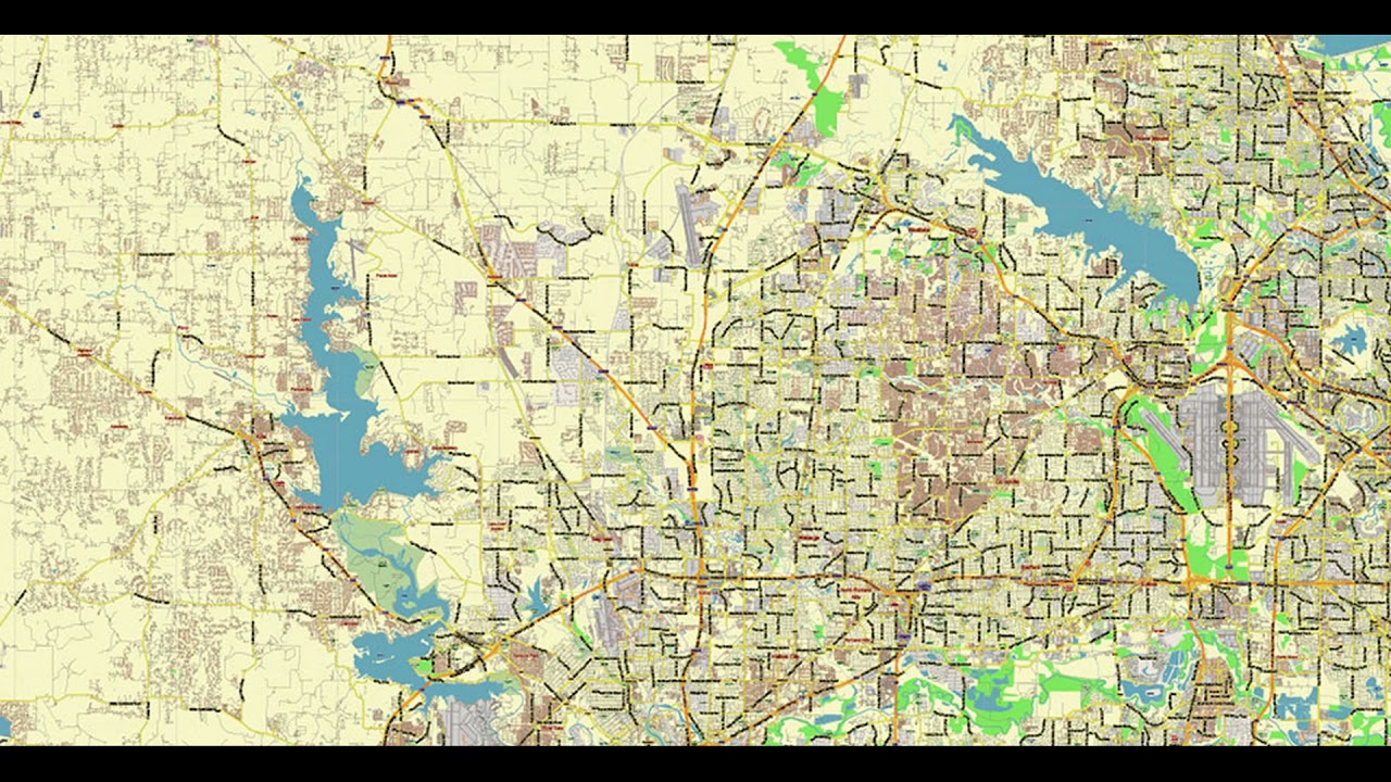 Fort Worth Texas Vector Map 13B Editable PDF