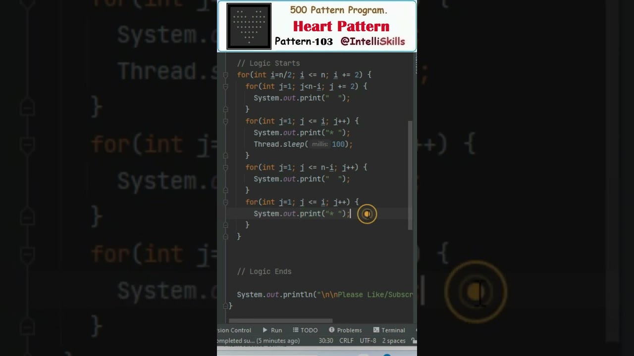 How to print Heart Pattern in Java #shorts #java #coding #programming
