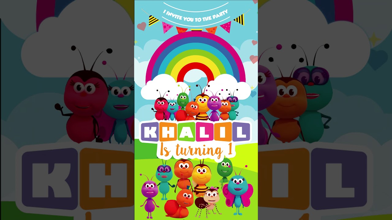 Bichikids Animated Invitation, logo and personalized data