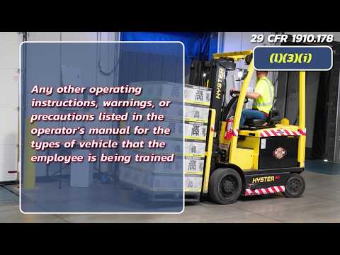 Explanation of OSHA Forklift Training Regulations