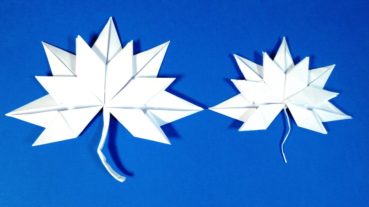 DIY paper maple leaf! Modular origami paper craft