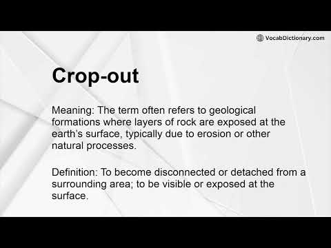 Crop-out Meaning