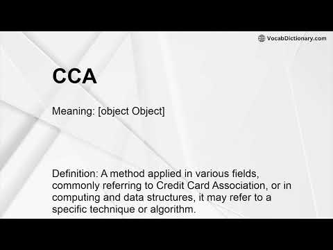 CCA Meaning